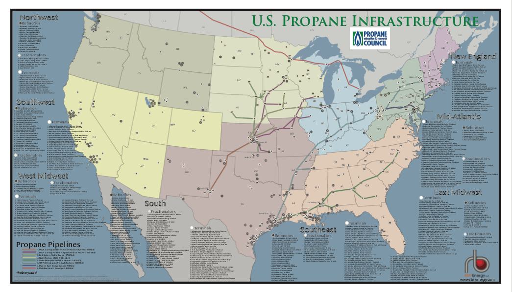 U.S. Propane Infrastructure Map | RBN Energy